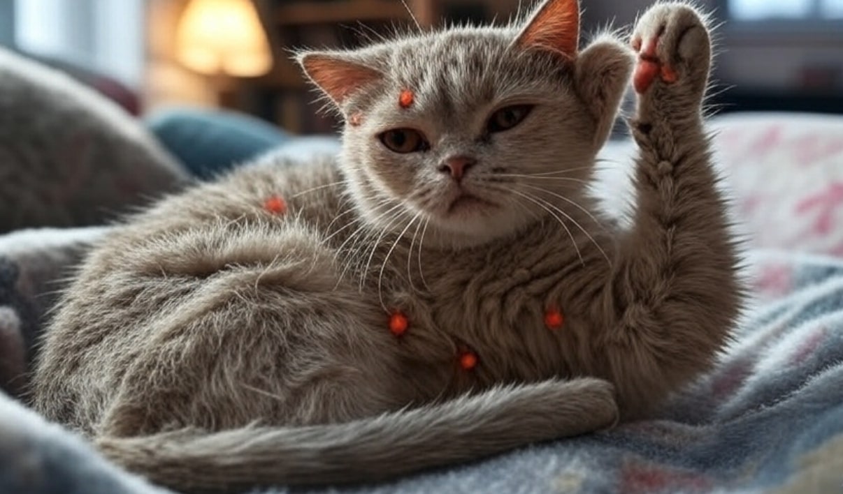 Aoûtats chez le chat : les piqûres et les traitements